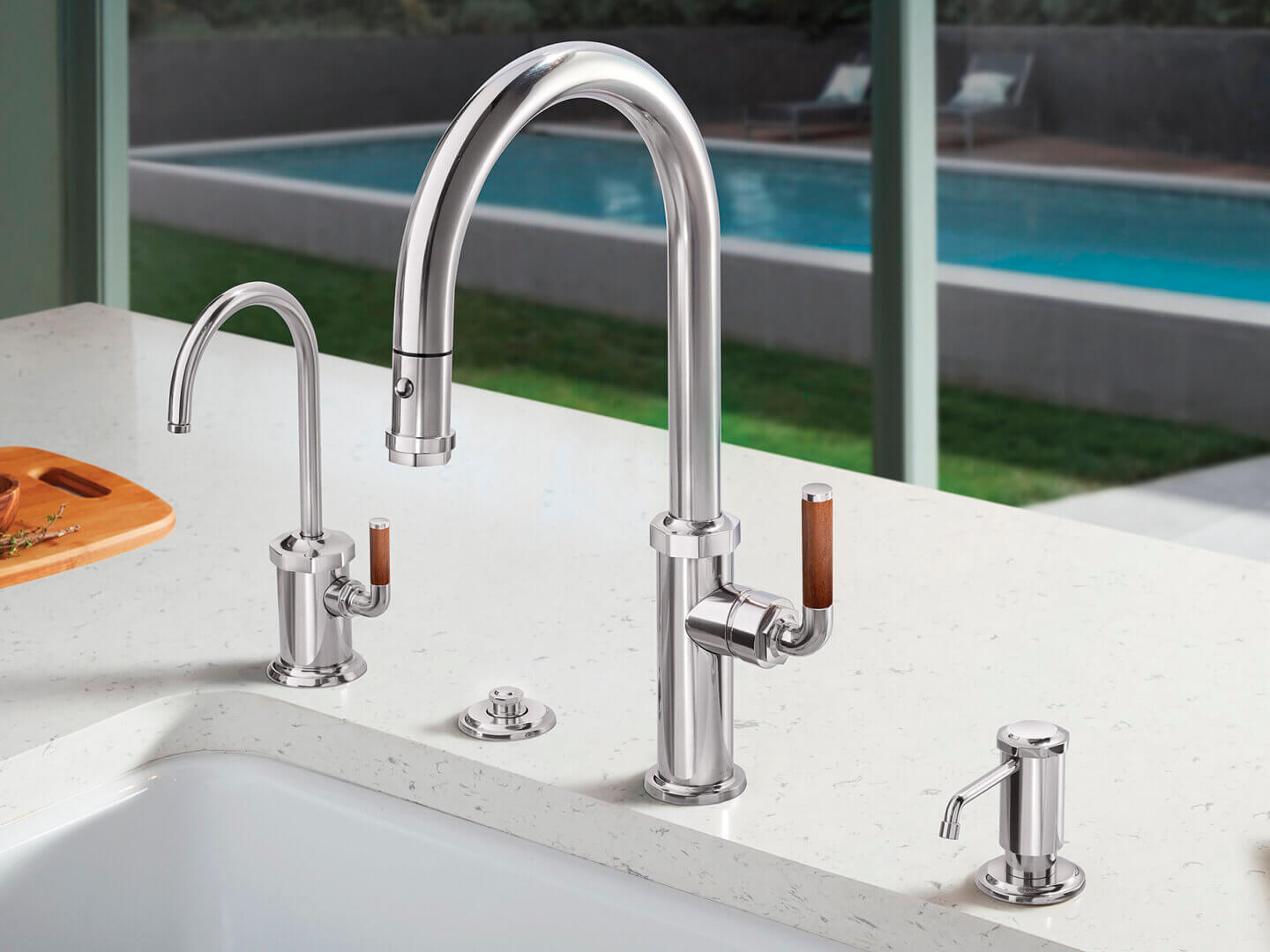 Teak Wood Elevates California Faucets’ Popular Descanso® Series, Adding ...